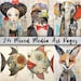 24 Mixed Media Printable Art Pages| Digital Download Paper Set| PNG ...