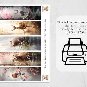 10 Spring Animals Printable Bookmarks | Digital Download JPG Bookmark ...