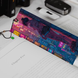 15 Anime Girls Printable Bookmarks| Cyberpunk Bookmark Sheets| PNG ...