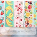 Retro Fruit Printable Bookmarks: JPG DIY Bookmark Sheets| PNG Bookmark ...