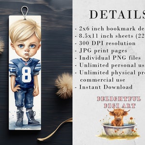 10 Sports Boys Printable Bookmarks | Digital Download JPG Bookmark Set ...