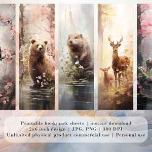 10 Spring Animals Printable Bookmarks | Digital Download JPG Bookmark ...