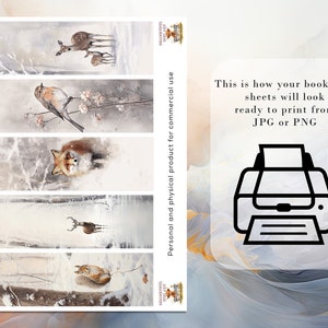 10 Winter Animals Printable Bookmarks | Digital Download JPG Bookmark ...