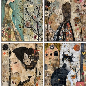 Garden Whimsy Printable Art Pages| Whimsical Art Pack | Quirky Digital ...