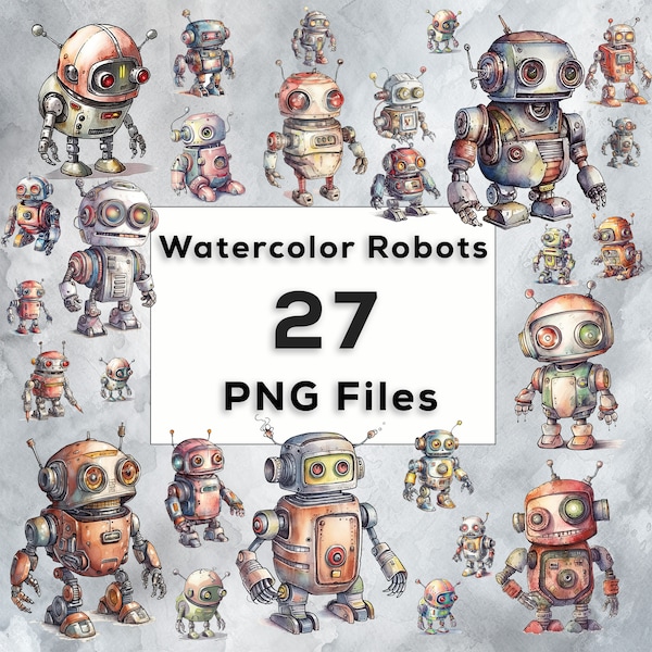 Cute Robot Art - Etsy