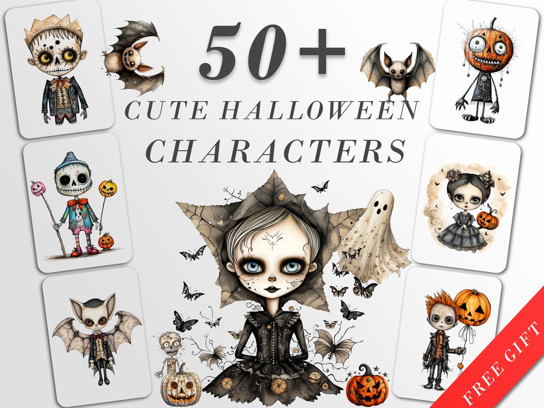 Cute Halloween Characters Clipart III: Halloween Art for Crafts and ...