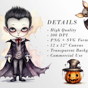 Cute Halloween Characters Clipart: Halloween Art for Crafts and Decor ...