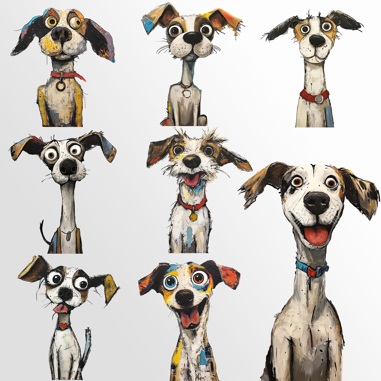The Muttley Crew Clipart: Quirky Dog Characters | Mixed Media Mutts ...