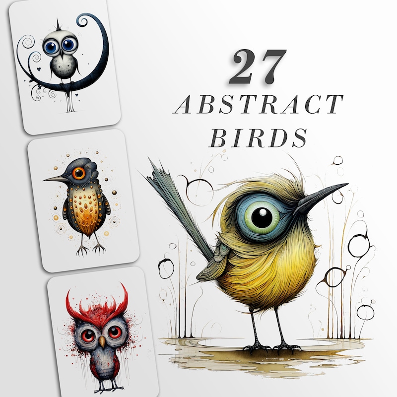 Abstract Bird Art - Etsy