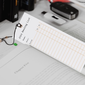 2025 Reading List Printable Bookmark | Reading Lover Gift | PNG ...