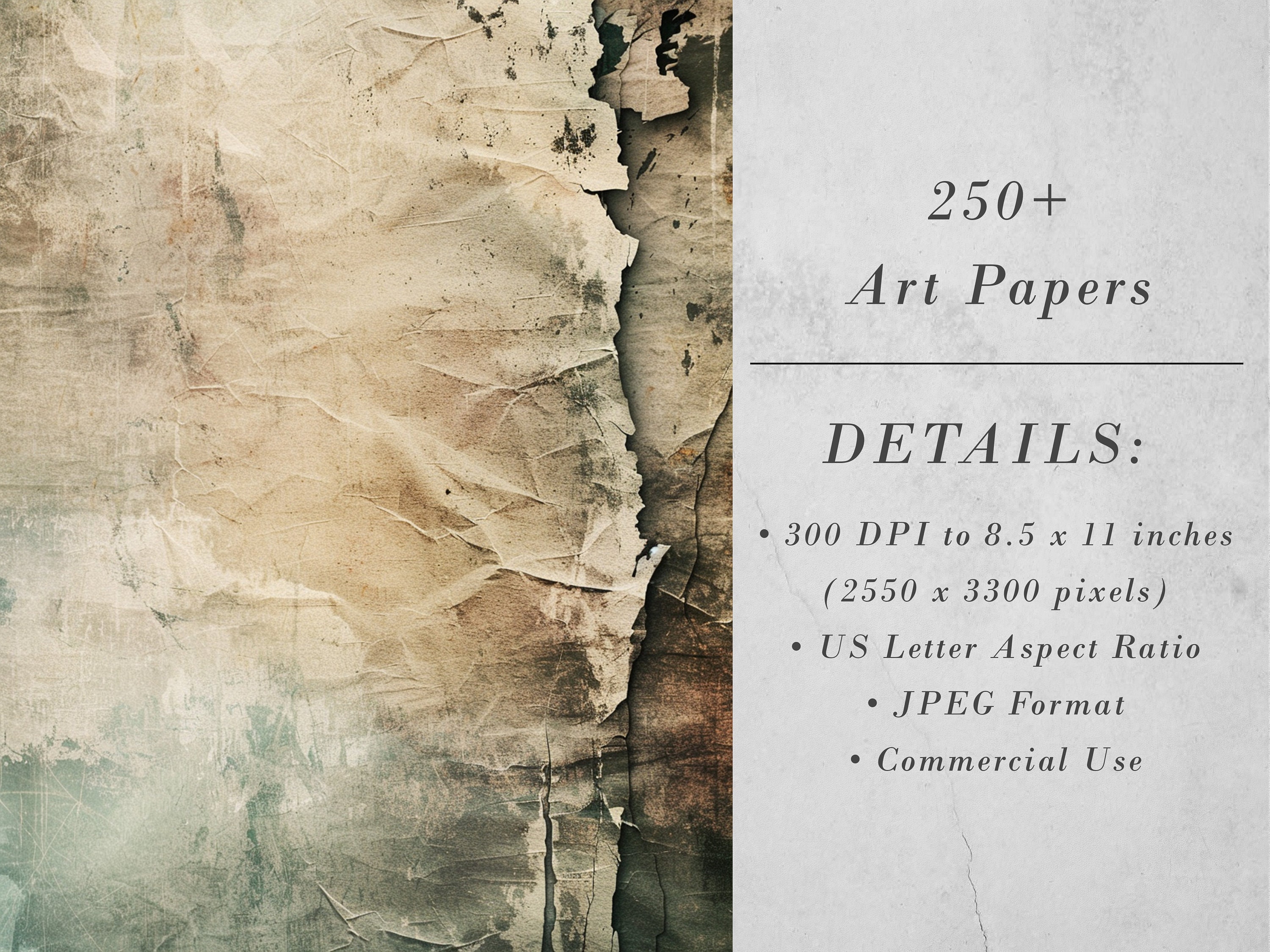 250+ Neutral Grunge Textures, Digital Download Paper Set, Distressed ...