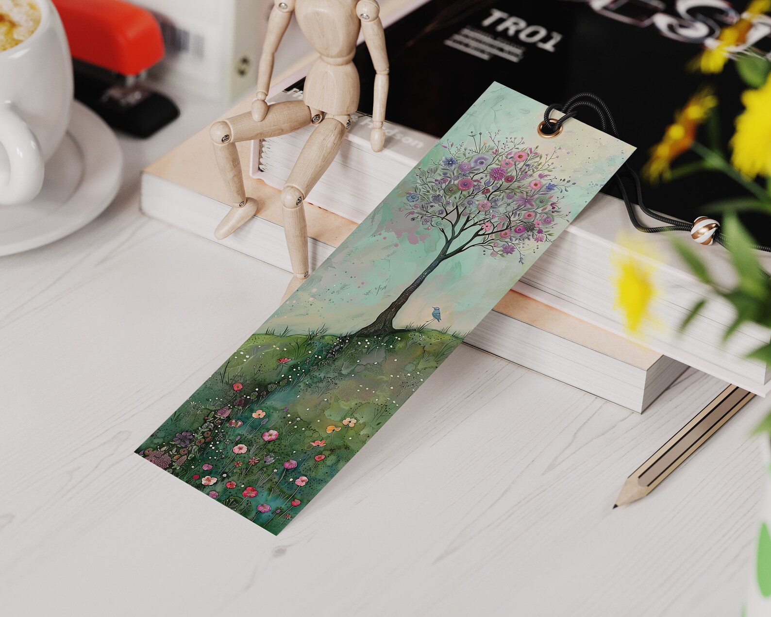 Whimsical Spring Printable Bookmarks: Trendy Gift Idea, JPG Sheets, PNG ...