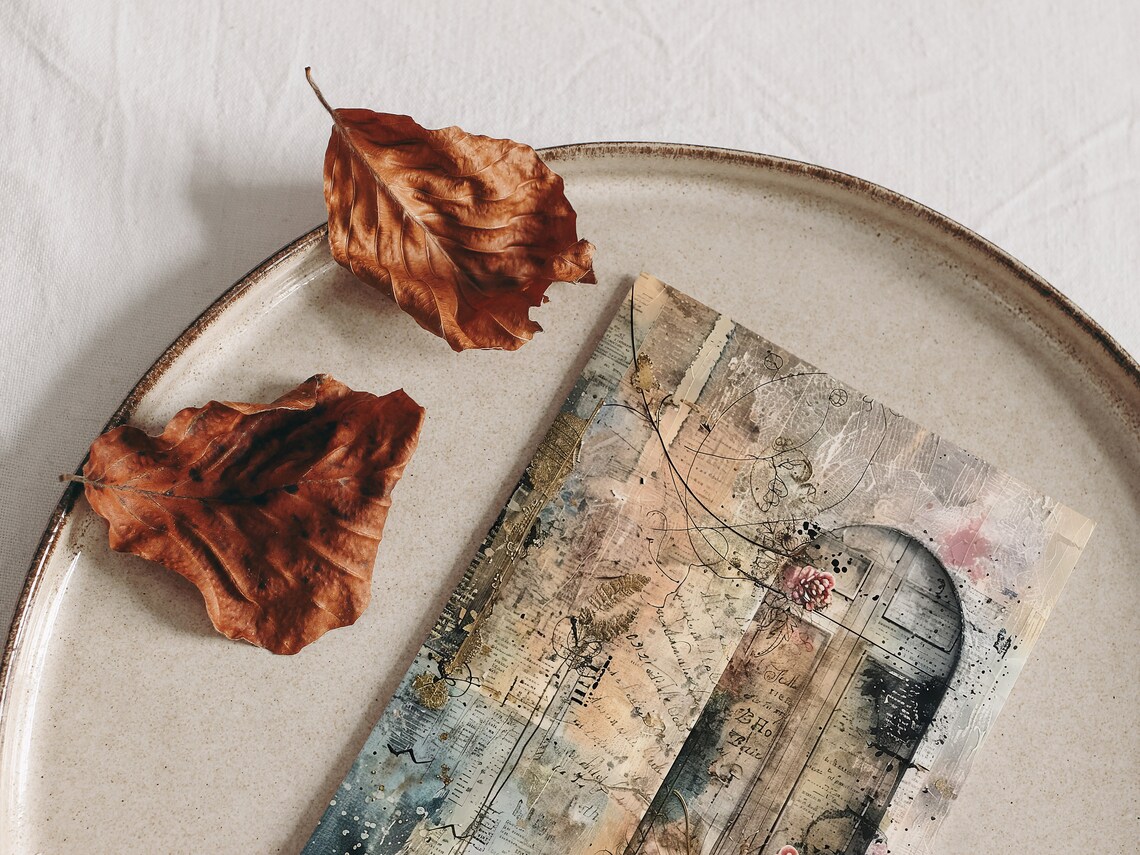 Distressed Pages Printable Art, Paper Set, Quirky Digital Scrapbook ...