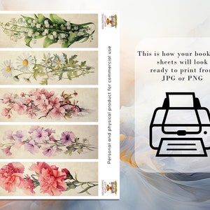 12 Birth Month Flower Printable Bookmarks | Digital Download JPG ...
