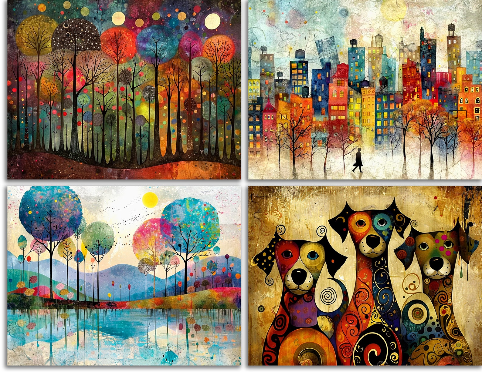 Surreal & Colorful Printable Art Pages: Whimsical Art Pack, Quirky ...