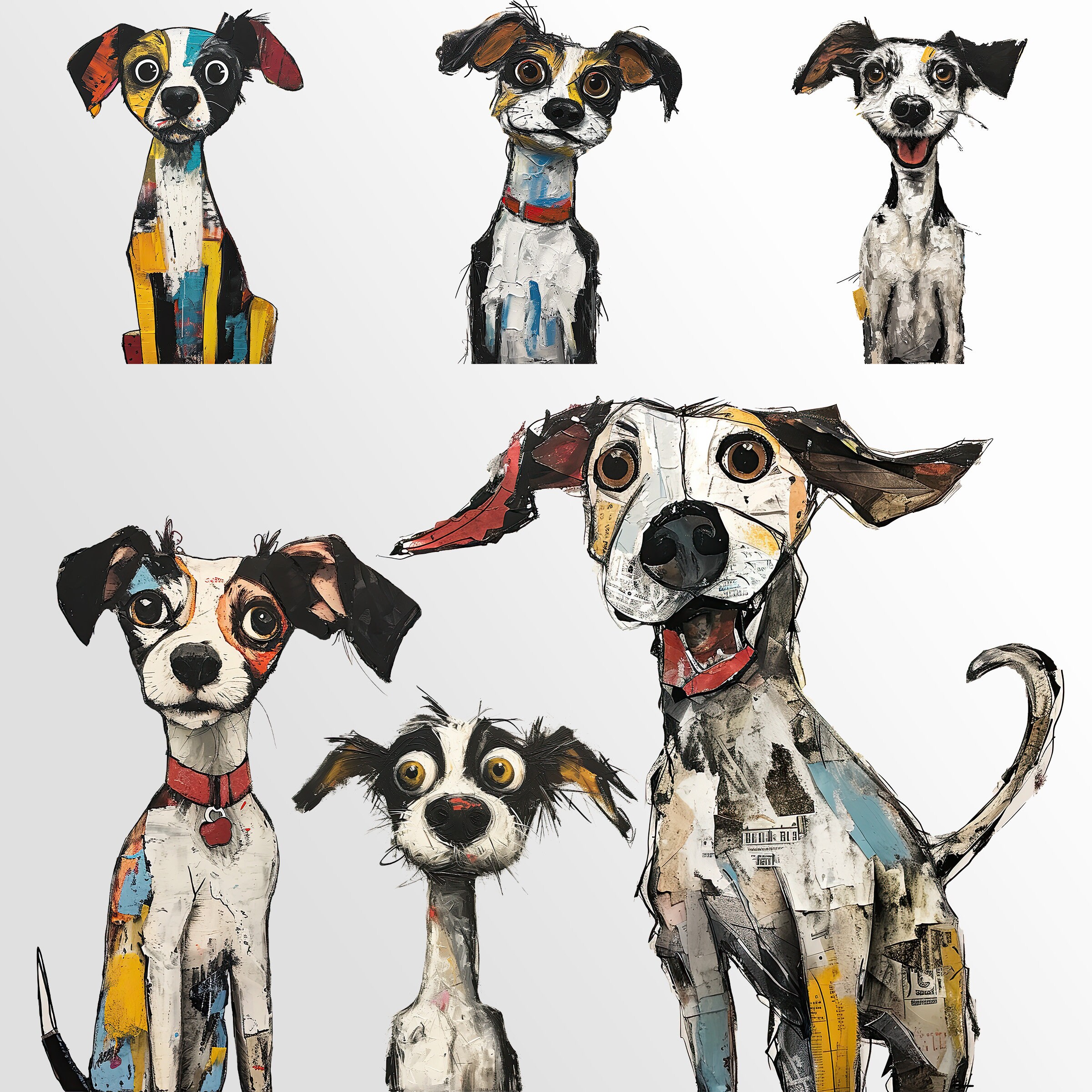 The Muttley Crew 2 Clipart: Quirky Dog Characters | Mixed Media Mutts ...