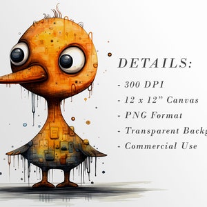 Abstract Birds Clipart: Whimsical Art for Crafts and Decor| Bird PNG ...