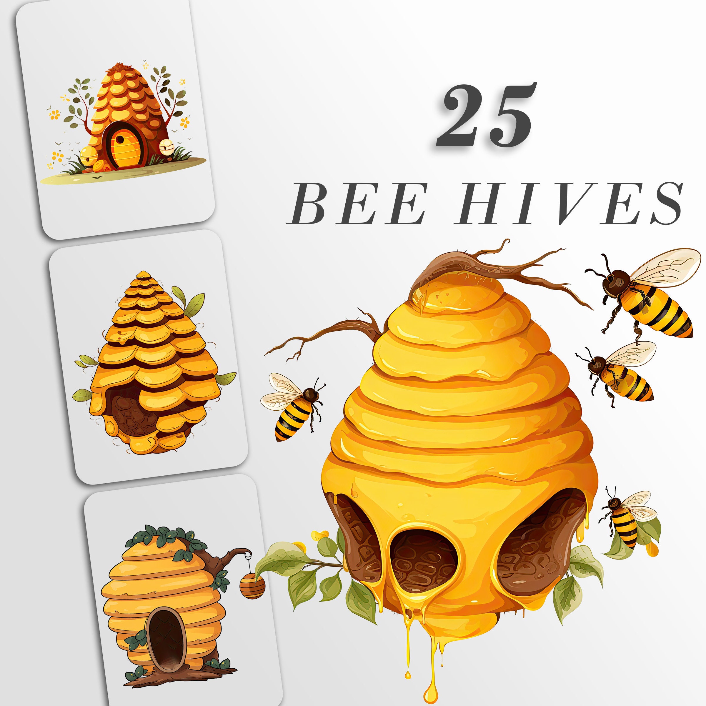 Bee Hive Clip Art Bee Hive PNG Bundle Honey Bee Art Busy - Etsy UK