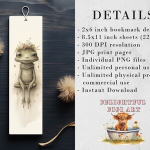 Whimsical Creatures Printable Bookmarks, Cute Animal Book Lovers ...