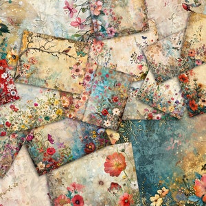500+ Whimsical & Floral Backgrounds, Digital Download Paper Set ...