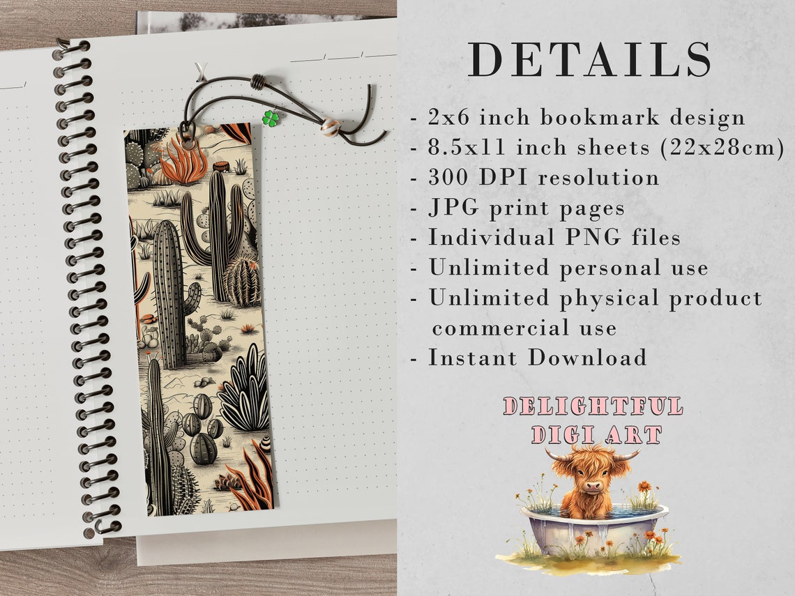 Boho Desert Vibes Printable Bookmarks| 10 Western Country Rustic ...