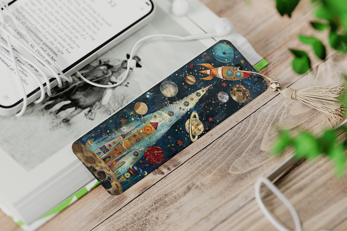 10 Whimsical Outer Space Printable Bookmarks, Digital Download JPG ...