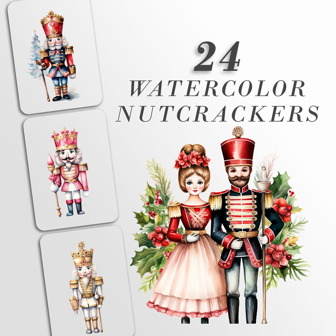 Cute Nutcracker Clipart: Christmas Crafts and Decor | PNG Bundle ...