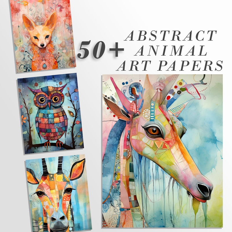 Abstract Animal Art - Etsy