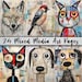 24 Mixed Media Printable Art Pages| Digital Download Paper Set| PNG ...