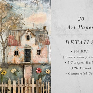 Whimsical Houses Printable Art Pages| Digital Download Paper Set ...