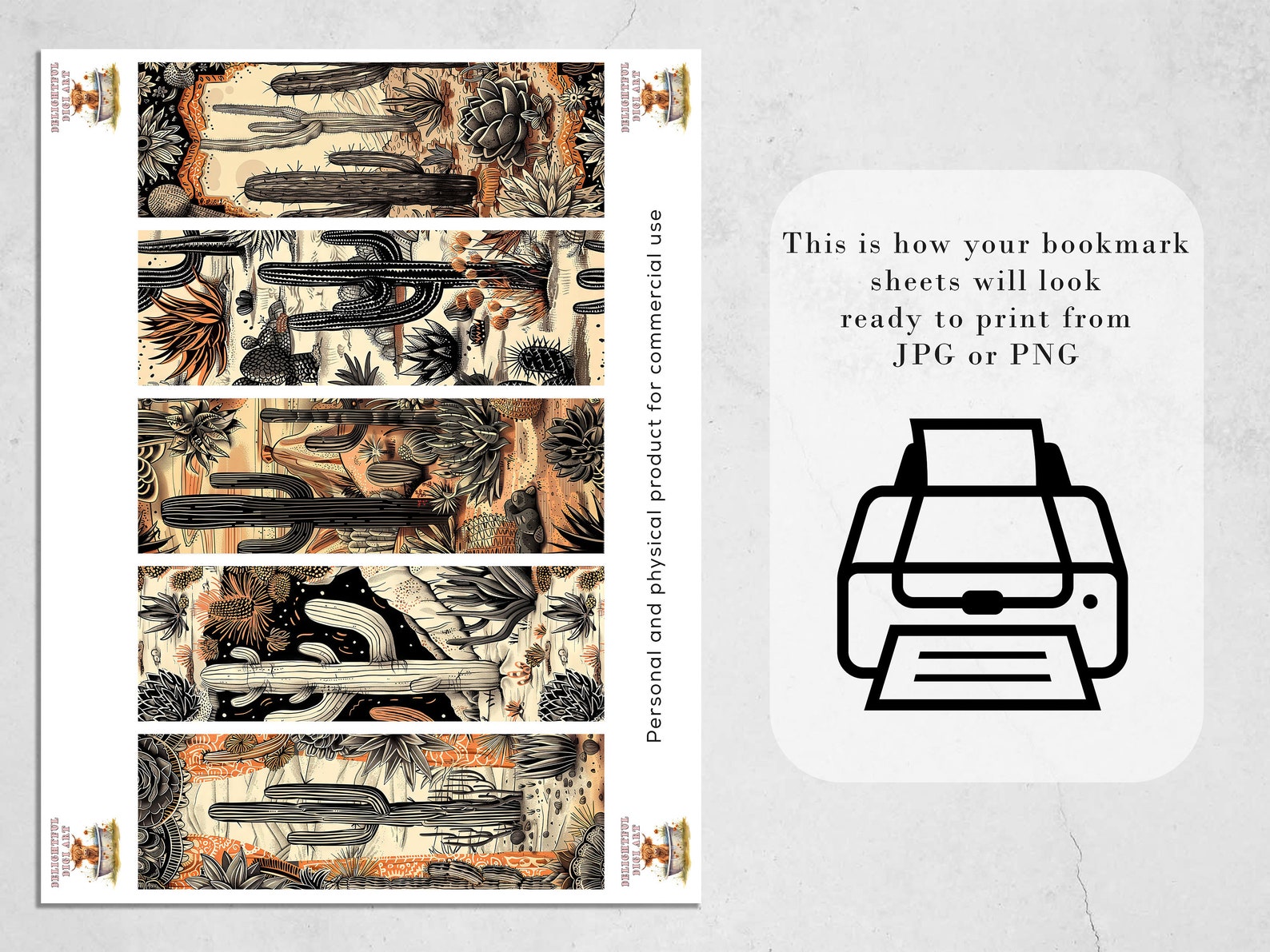 Boho Desert Vibes Printable Bookmarks| 10 Western Country Rustic ...