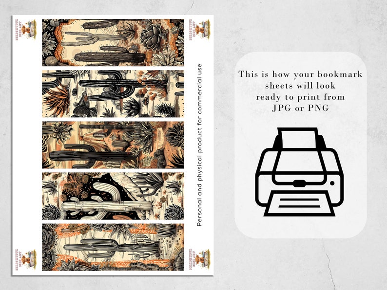 Boho Desert Vibes Printable Bookmarks| 10 Western Country Rustic ...