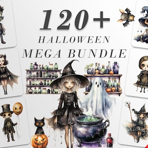 Cute Halloween Clipart Mega Bundle: Halloween Art for Crafts and Decor ...