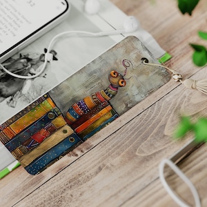 Whimsical Bookworms Printable Bookmarks, Digital Download JPG Bookmark ...