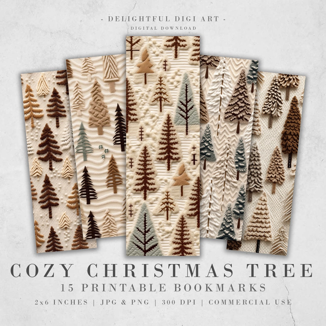 Cozy Boho Winter Knit Printable Bookmarks | Digital Download JPG ...