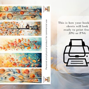 20 Fall Leaves Printable Bookmarks | Digital Download JPG Bookmark Set ...