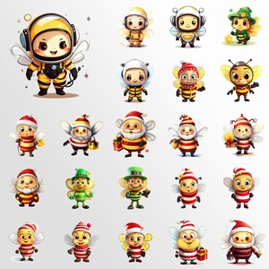 Cute Bee Clip Art, Bee PNG Bundle, Honey Bee Art, Busy Bees Clipart ...