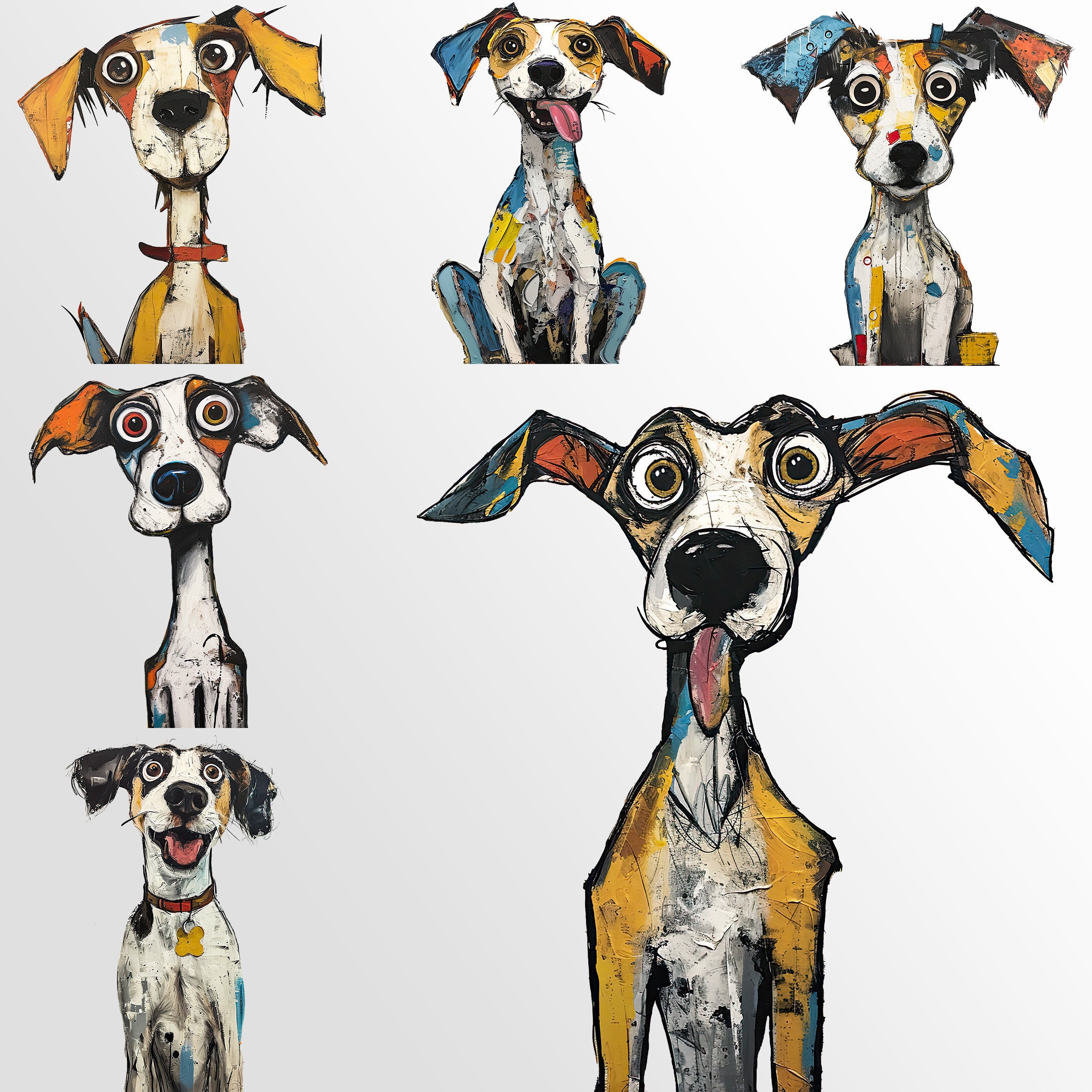 The Muttley Crew 2 Clipart: Quirky Dog Characters | Mixed Media Mutts ...
