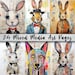 24 Mixed Media Printable Art Pages| Digital Download Paper Set| PNG ...