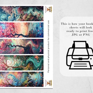 Surreal River Printable Bookmarks| 15 Whimsical Landscape Graphics ...