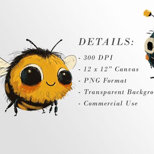Cute Bee Clip Art, Smiling PNG Bundle, Honey Bee Art, Busy Bees SVG ...