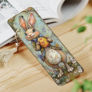 Whimsical Easter Bunnies Printable Bookmarks| Cute Bookmark Sheets| PNG ...
