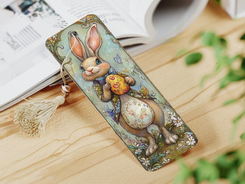 Whimsical Easter Bunnies Printable Bookmarks| Cute Bookmark Sheets| PNG ...