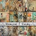 24 Mixed Media Printable Art Pages Digital Download Paper Set PNG ...