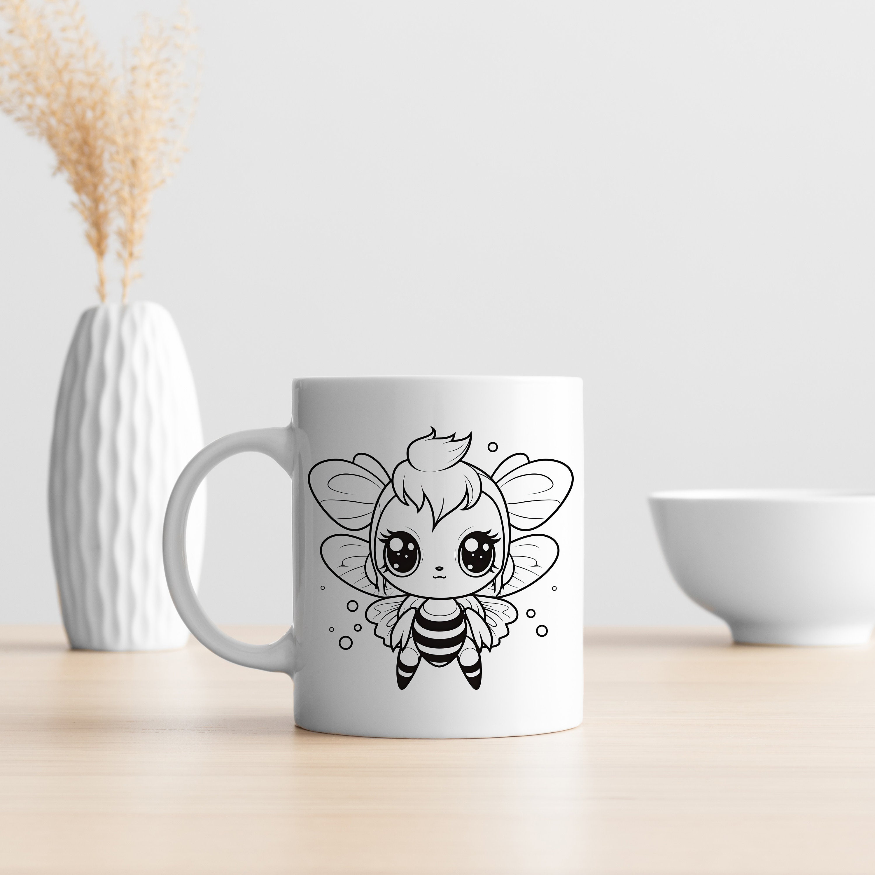 Cute Bee Clip Art Black and White Bee PNG Bundle Honey Bee - Etsy UK