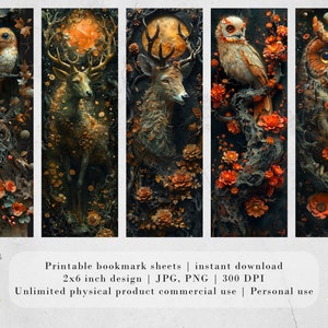 15 Twisted Forest Printable Bookmarks| Quirky Animal Bookmark Sheets ...