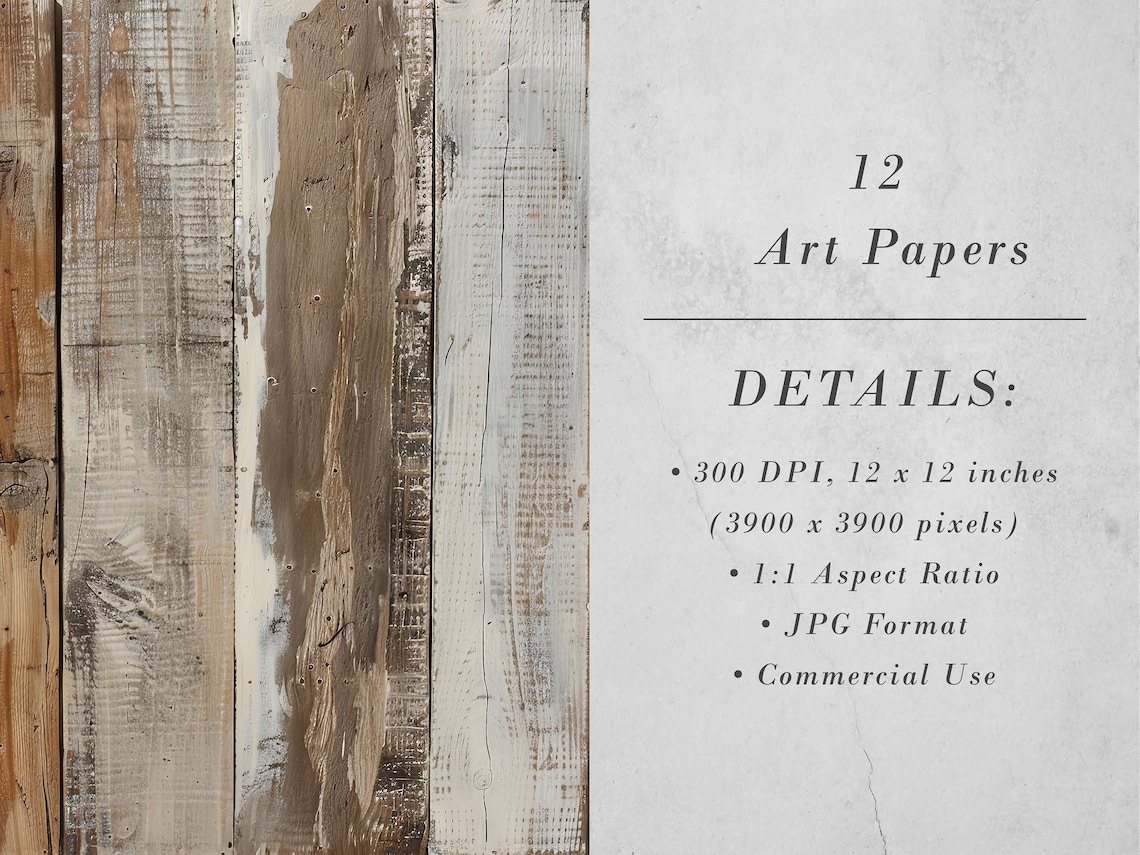 Shabby Wood Background Digital Papers, White Wooden Texture, Rustic ...