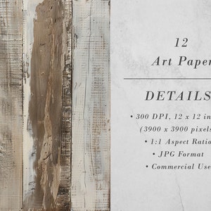 Shabby Wood Background Digital Papers, White Wooden Texture, Rustic ...