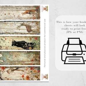 10 Woodland Animals Printable Bookmarks | Digital Download JPG Bookmark ...