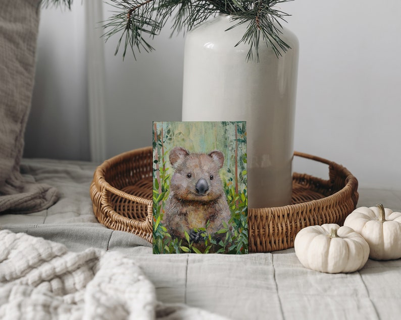 Mixed Media Wombats Printable Art Pages| Digital Download Paper Set ...
